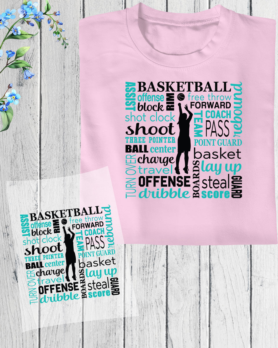 Girl's Basketball Slogan DTF Transfer Film – Super Custom Tees