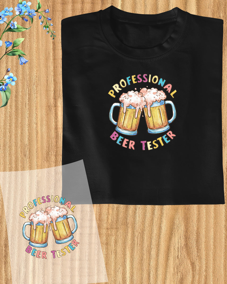 Professional Beer Tester DTF Transfer Film – Super Custom Tees