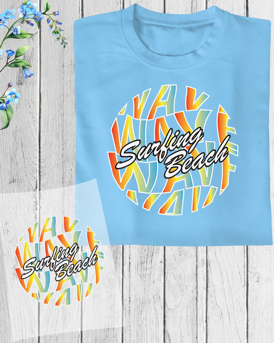 Surfing Beach DTF Transfer Film – Super Custom Tees