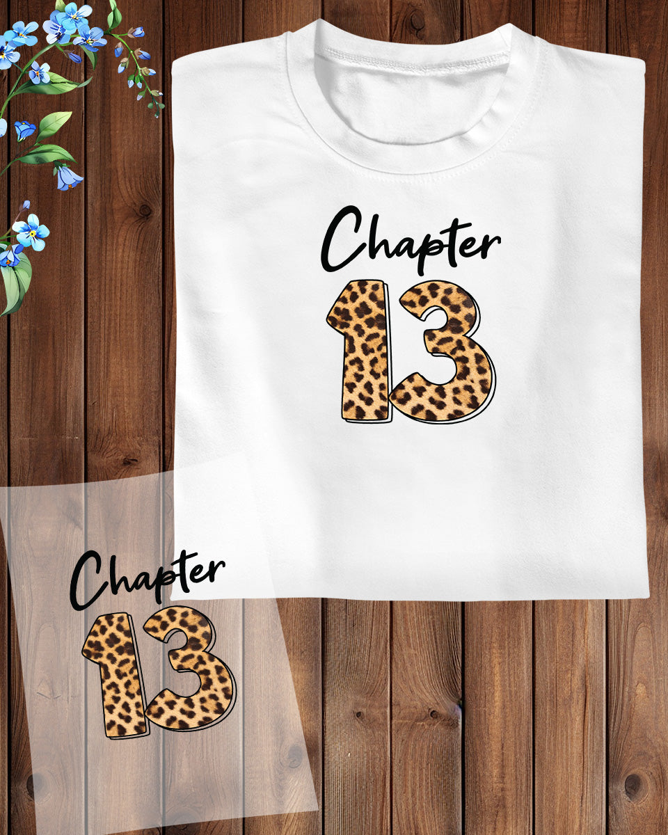 Chapter 13 Leopard Birthday DTF Transfer Film – Super Custom Tees