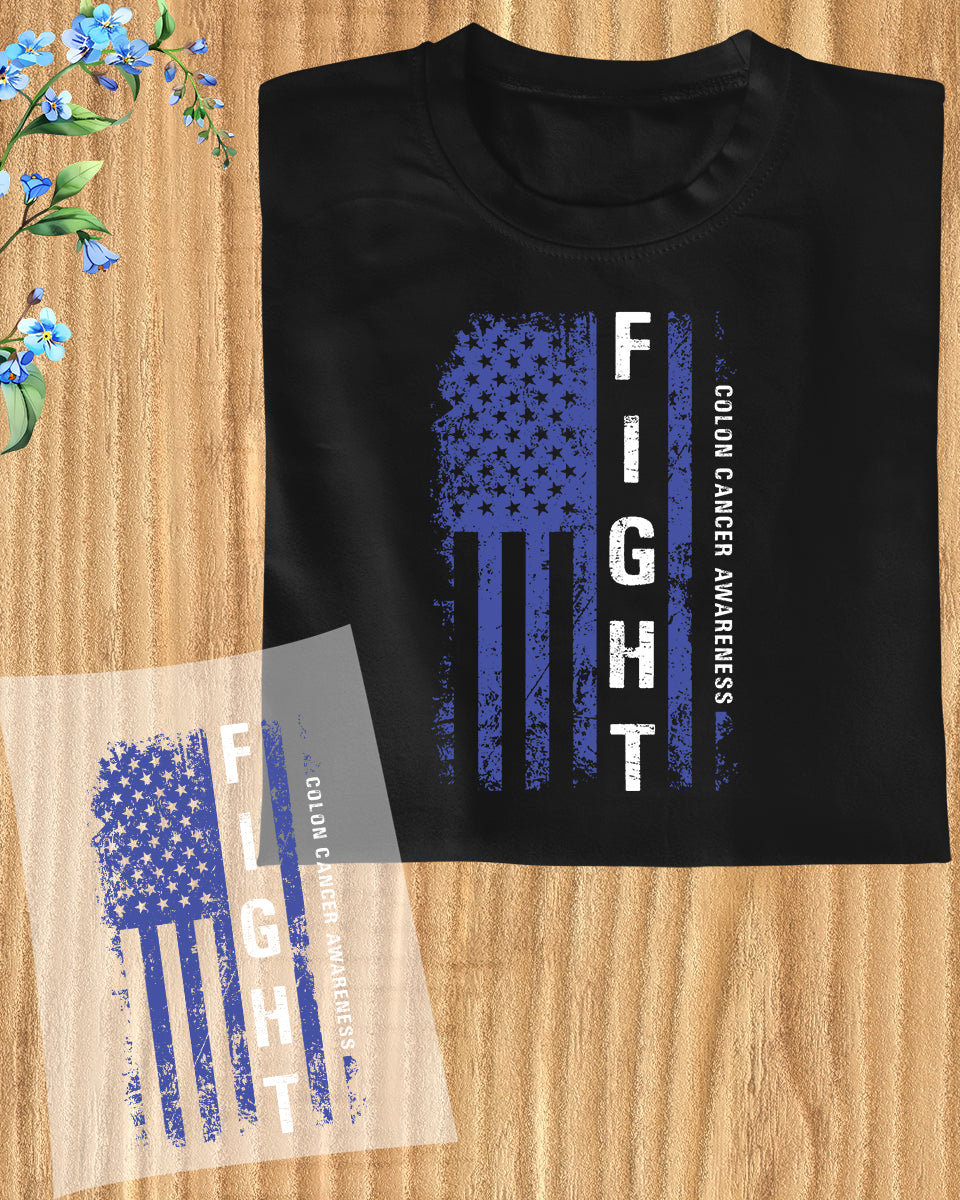 Colon Cancer Awareness Fighter DTF Transfer Film – Super Custom Tees