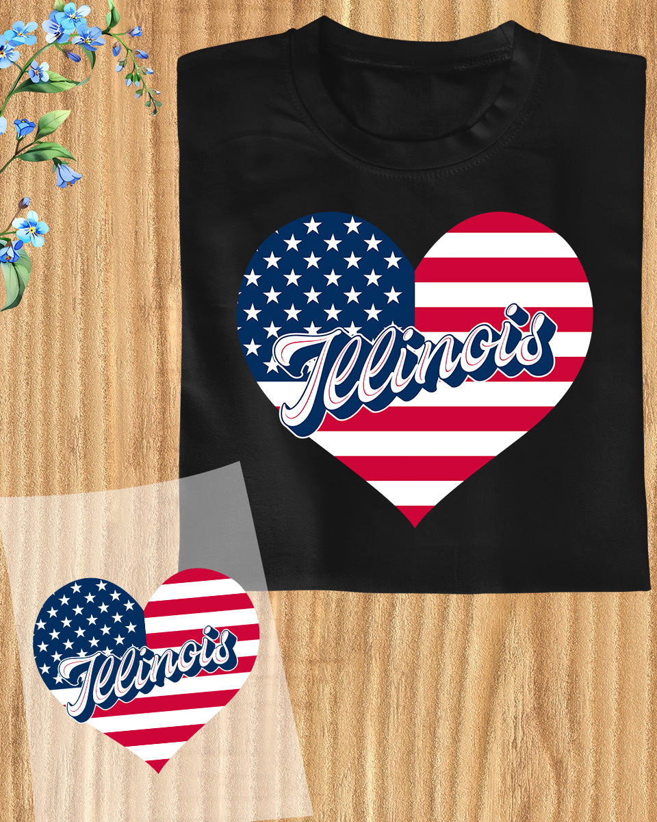 Illinois DTF Printing Transfer Sheet – Super Custom Tees