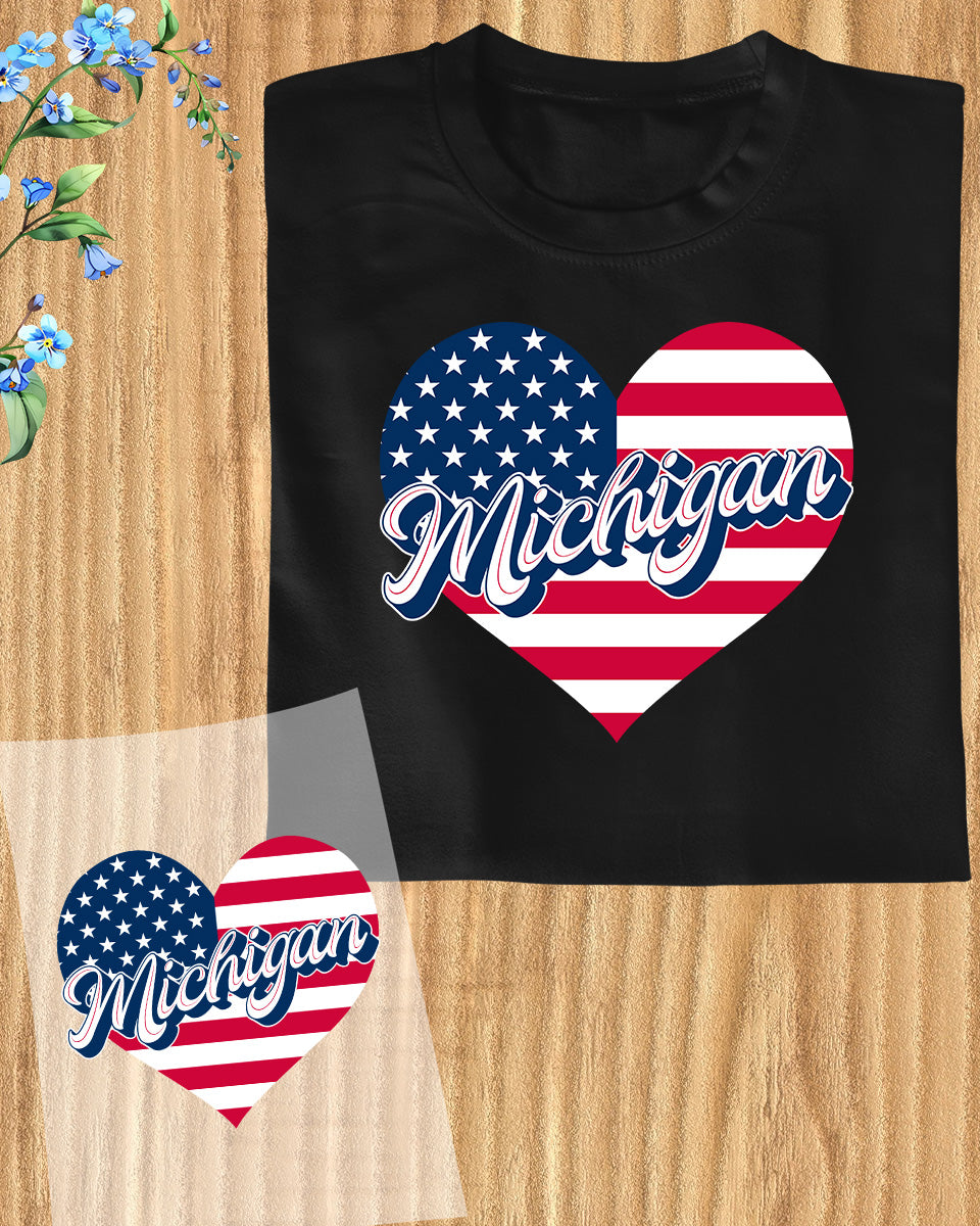 Michigan DTF Printing Transfer Sheet – Super Custom Tees