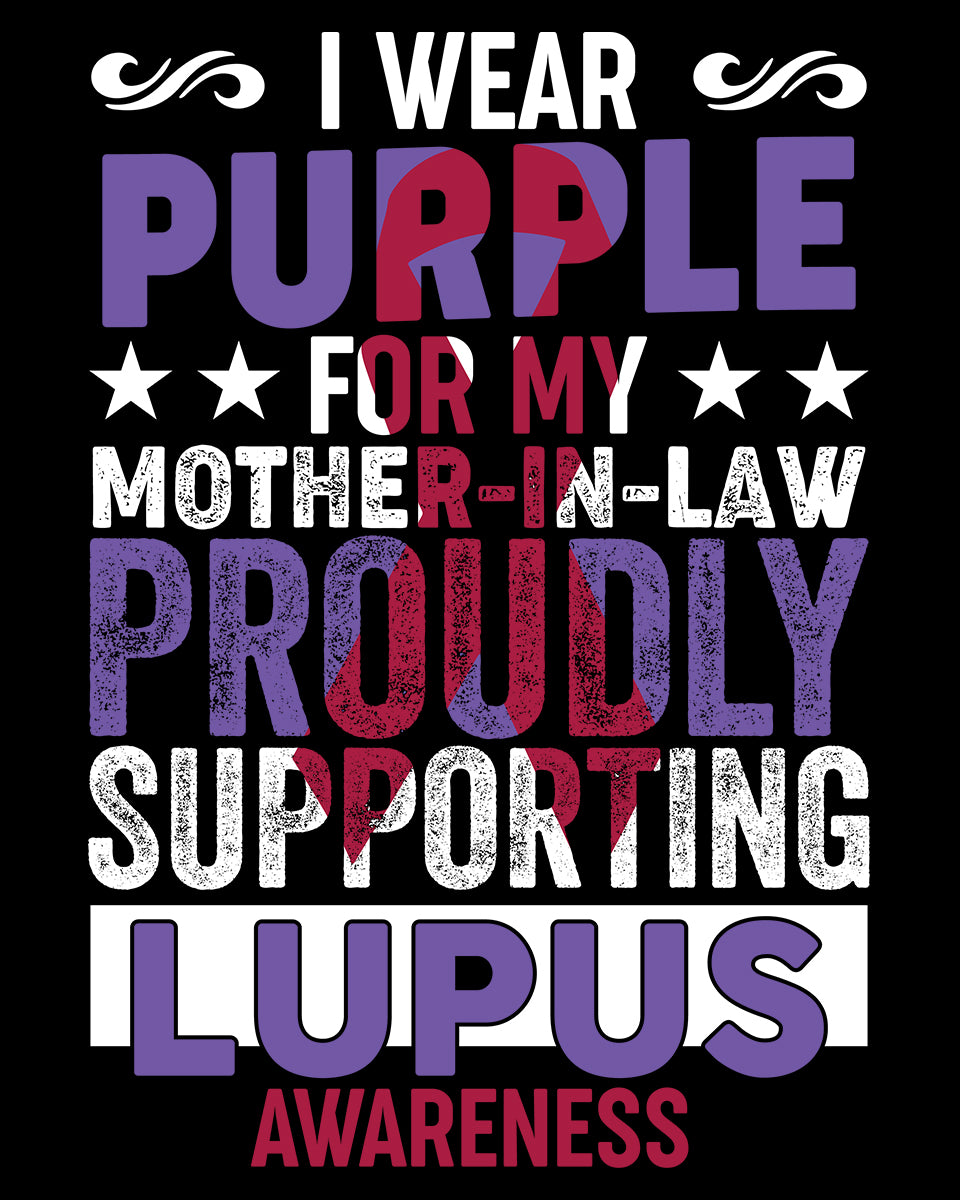 I Wear Purple For Mother In Law Lupus DTF Transfer – Super Custom Tees