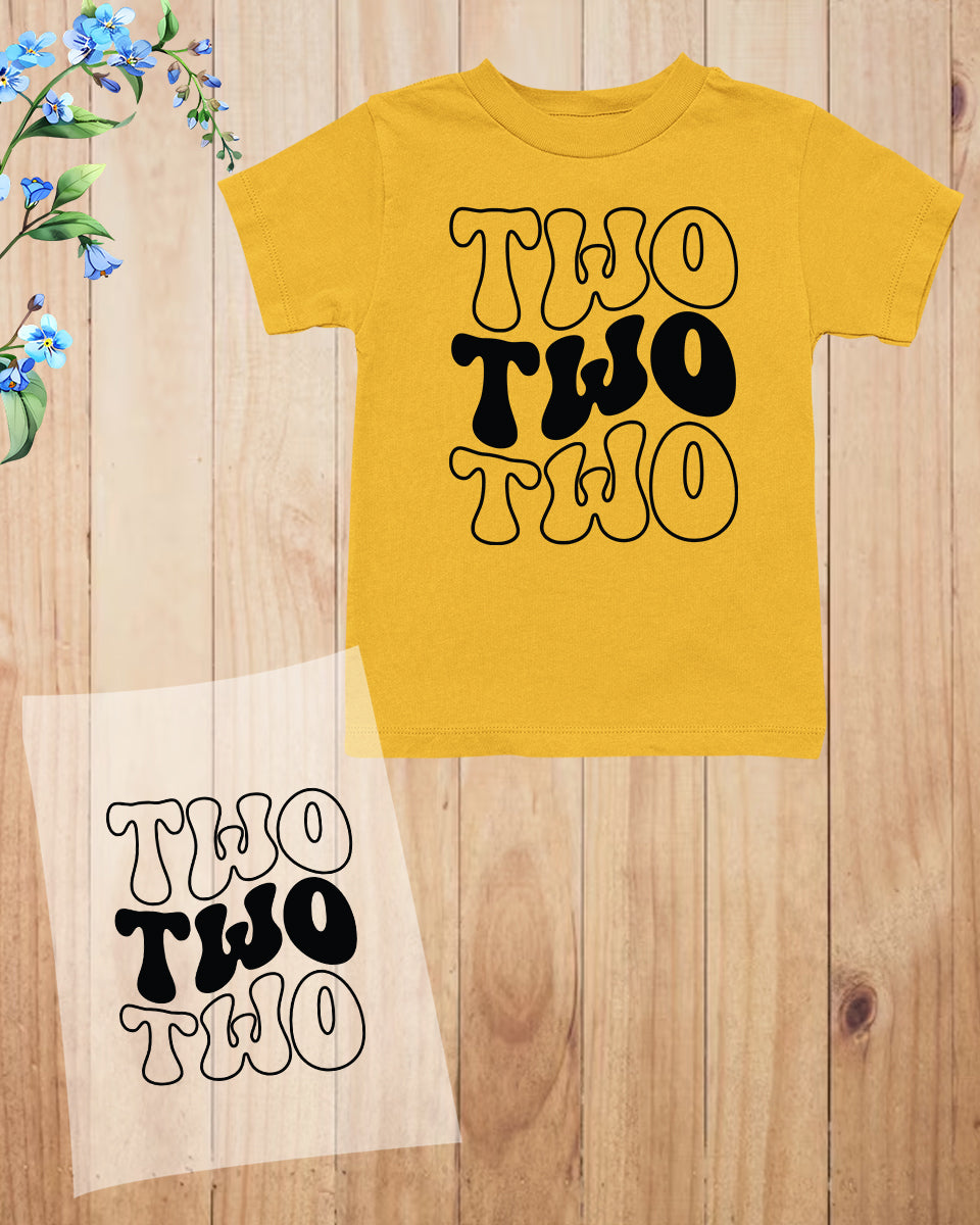 Two Birthday DTF Transfer Film – Super Custom Tees